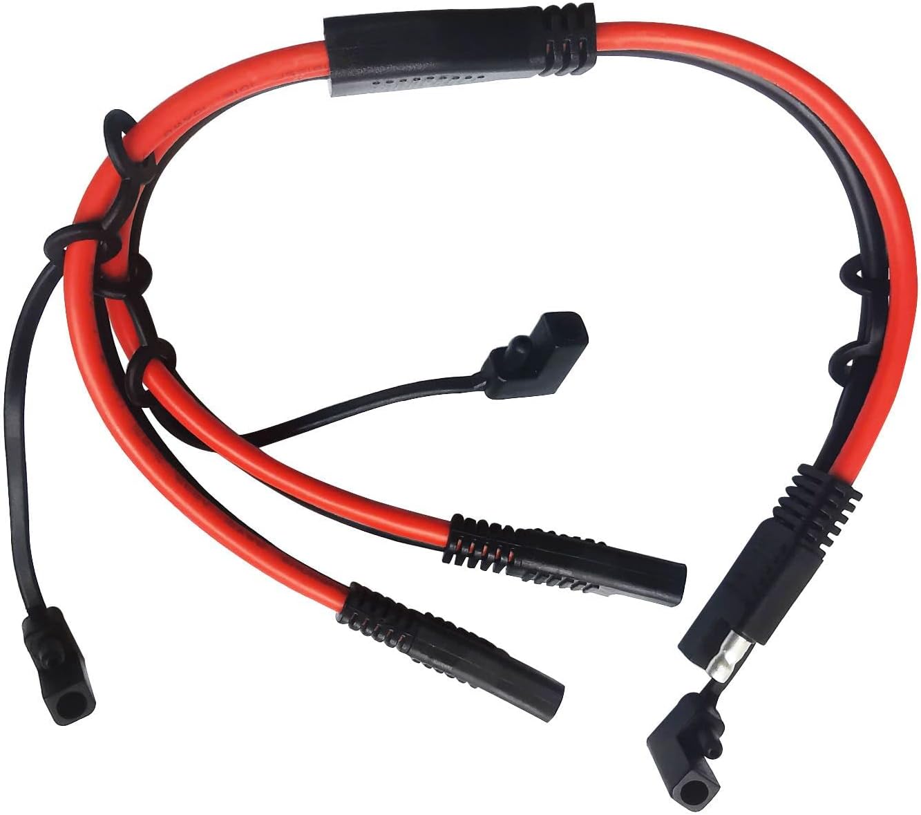 Amazon.com: SAE DC Power Automotive Connector Cable Y Splitter 1 to 2 ...