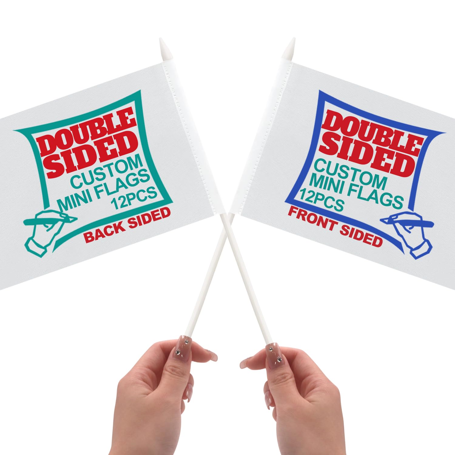 Amazon.com : Anley Double Sided Custom Mini Stick Flag 4X6 IN - Fade ...