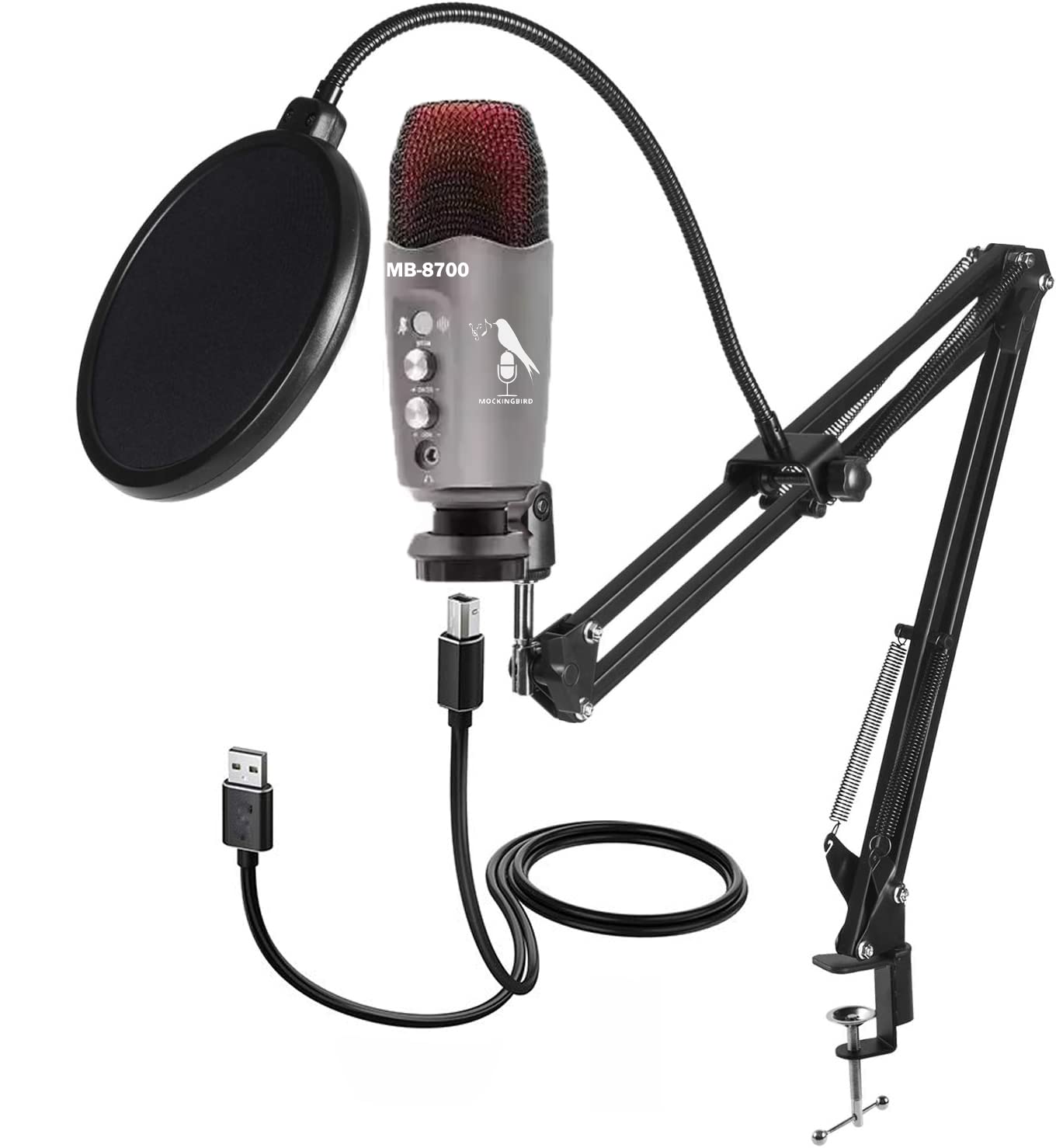 Mocking Bird MB-8700 Recording Studio Equipments Full Set USB Condenser ...
