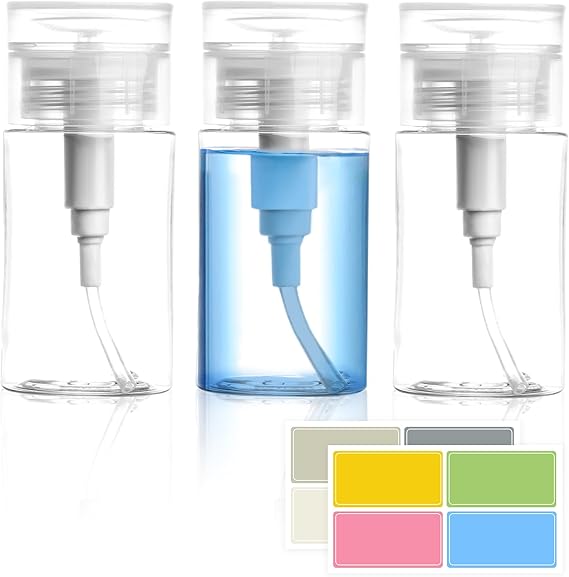 Amazon.com: 3 Pack Push Down Pump Dispenser,Clear Push Top Empty ...