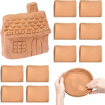Amazon.com: PINVNBY Natural Terra Cotta Self Hardening Pottery Clay ...
