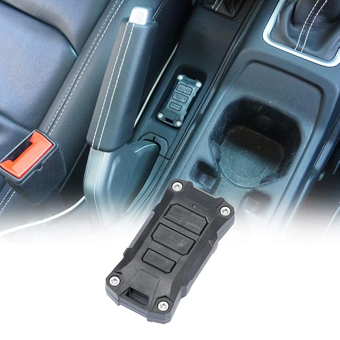 Buy SUNPIE Fob Cover Case for J eep Wrangler JL JLU Black 4 Buttons ...