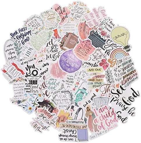 STOBOK 50 Piezas Jesús Pegatinas Cristianas Verso De La Biblia ...