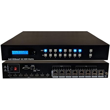 8x8 HDbaseT Matrix HIGH Definition SWITCHER with 8 Receivers (CAT5e or ...