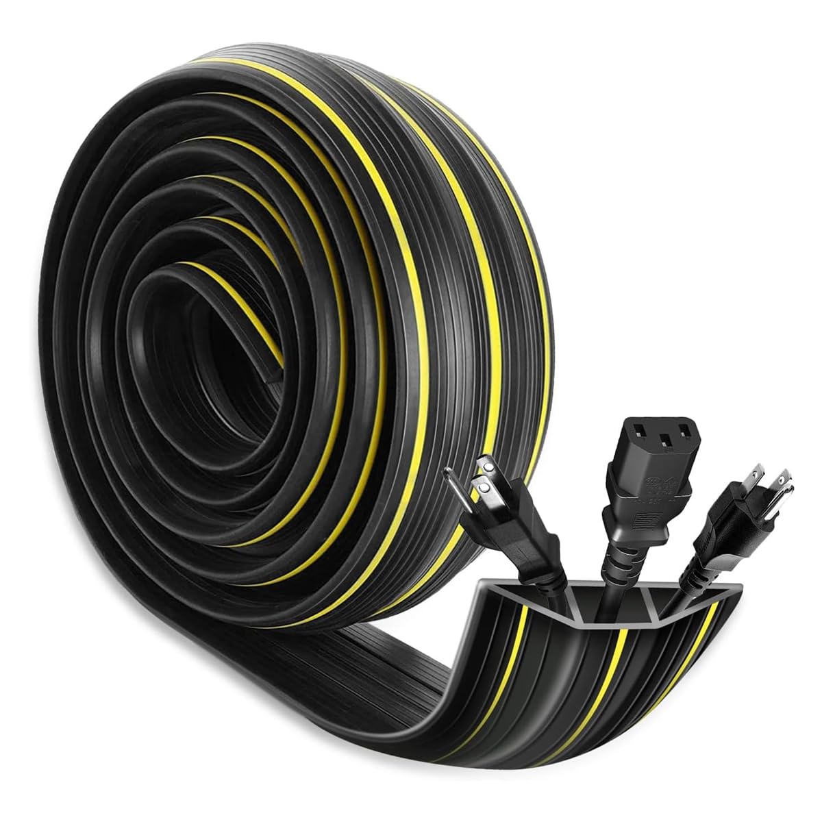 HASTHIP® 6.56ft Floor Cord Cover Protector Heavy Duty PVC Cuttable ...