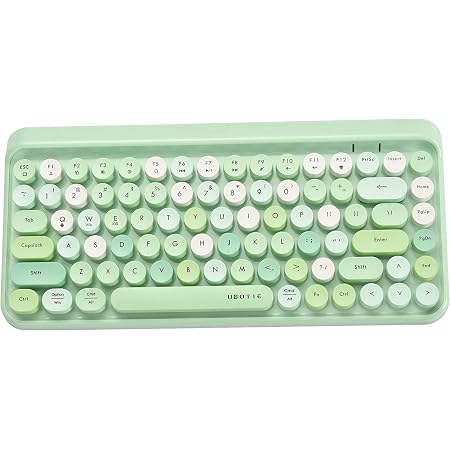 Amazon.com: UBOTIE Portable Bluetooth Colorful Computer Keyboards ...