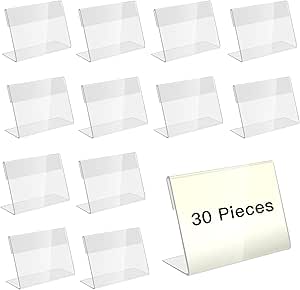 Doafoce Pack of 30 Acrylic Label Holders, 9 x 6.5 cm, Acrylic Price ...