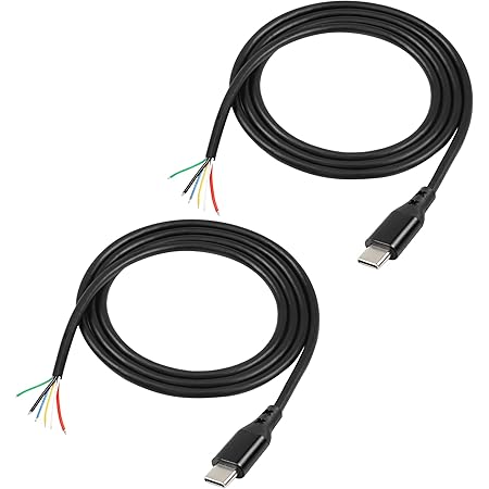 Amazon.com: USB Type-C Pigtail Cable Extension Power Cable 22AWG 5V 3A ...