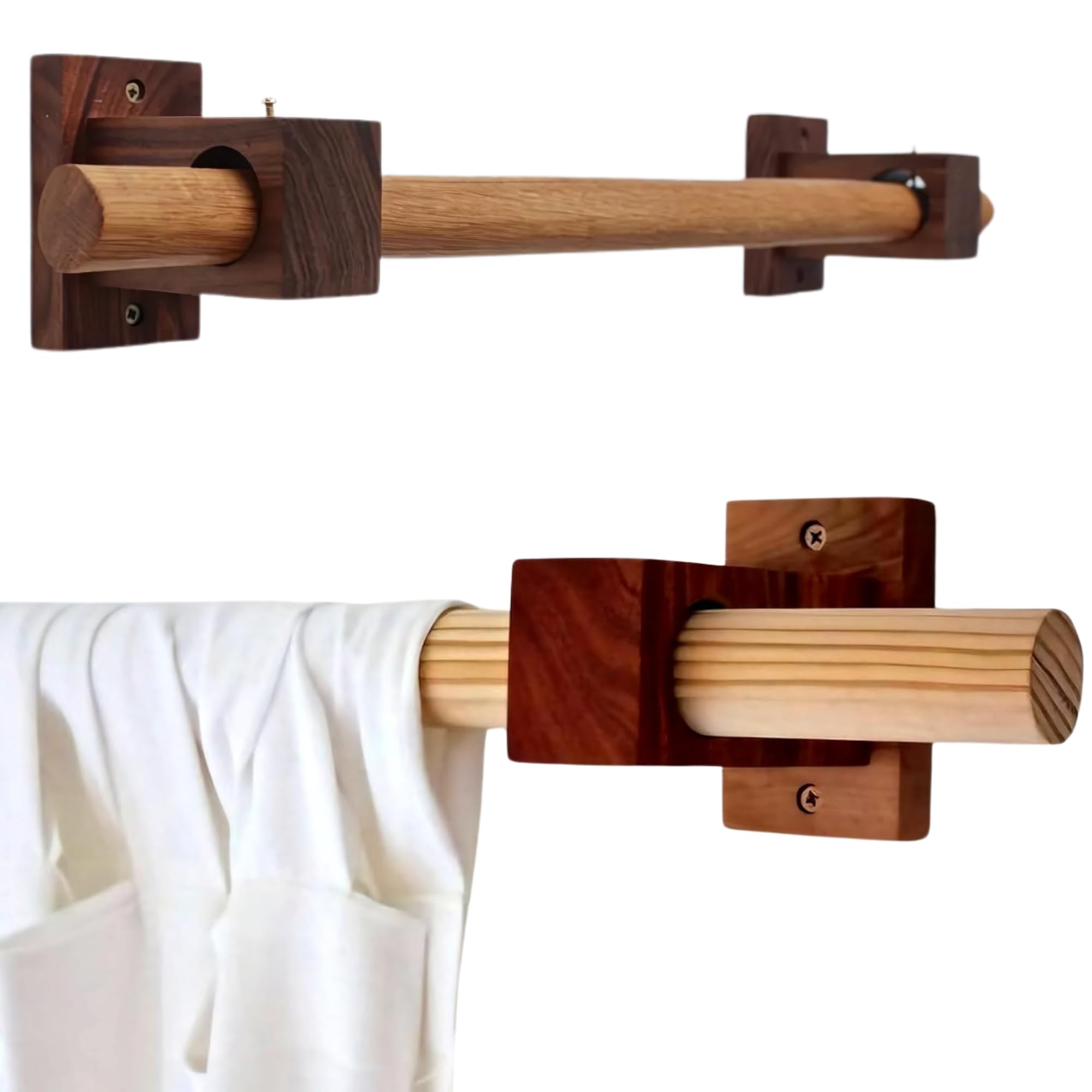 Curtain Brackets Wood
