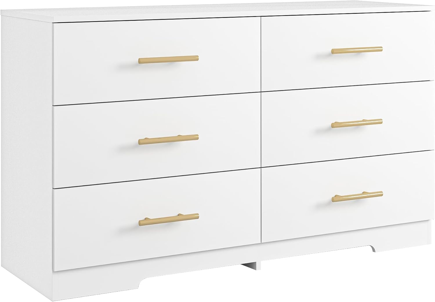 Amazon.com: Vibe & Dine White Dresser 6 Drawer, Wooden Dressers ...