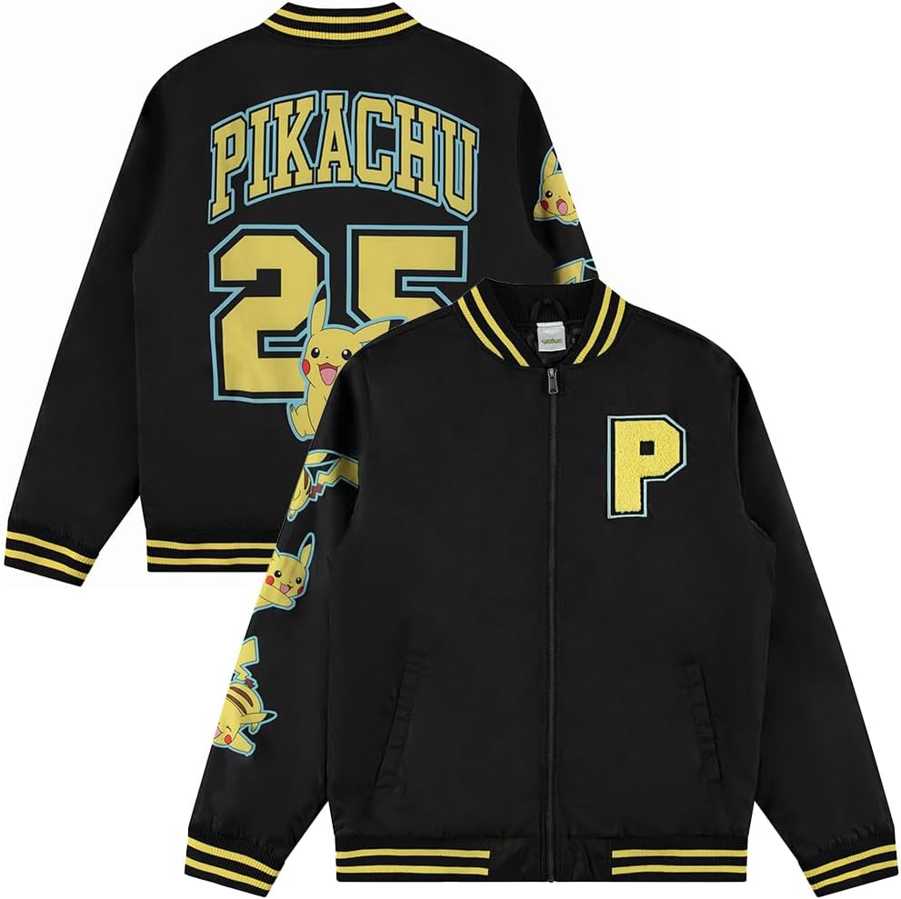 Pokemon Varsity Bomber Jacket for Men - Classic Mens Varsity Jackets ...