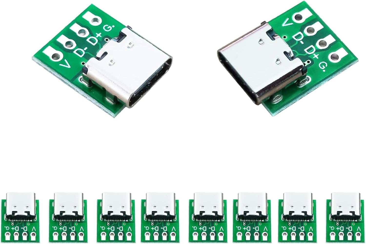 Amazon.com: XUGERIP 10 Pcs USB 3.1 Type C Breakout Board DIY, 4 Pin 2 ...