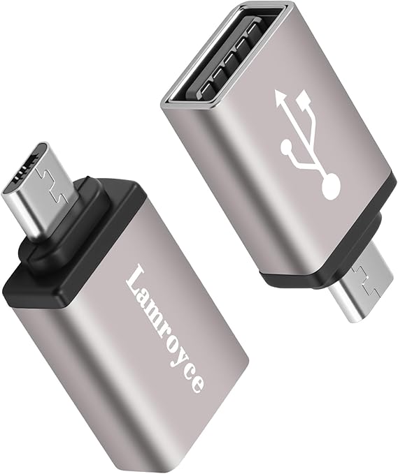 Amazon.com: USB to Micro USB Adapter 2 Pack, Micro USB Male to USB 2.0 ...