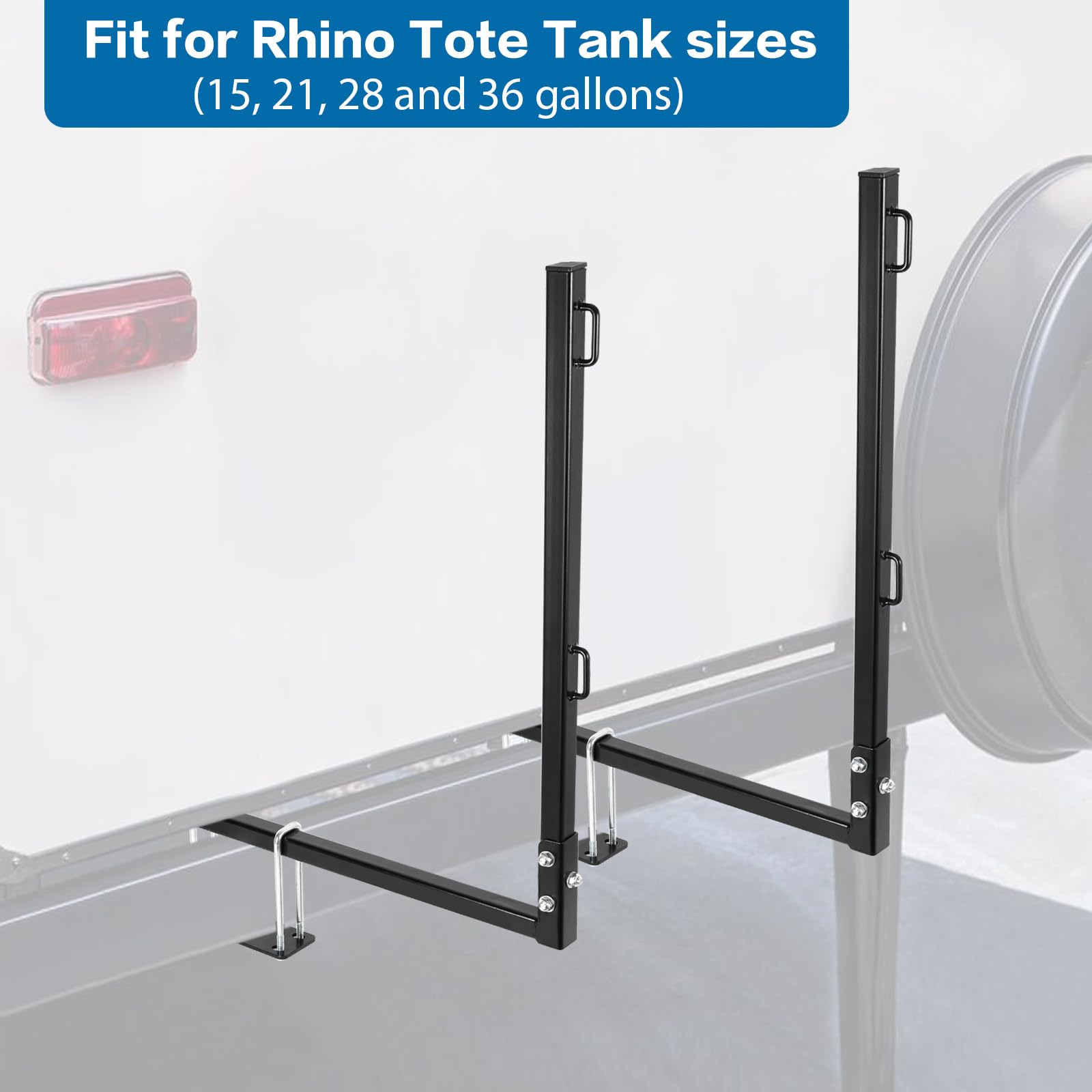 OUTPRIZE RV Tote Tank Carrier, Heavy Duty Steel RV Bumper Mount Tote ...