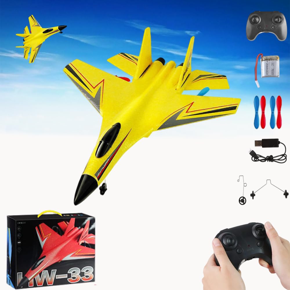 Amazon.com: Remote Gliders Airplane, 2.4GHz RC Remote Control Fighter ...
