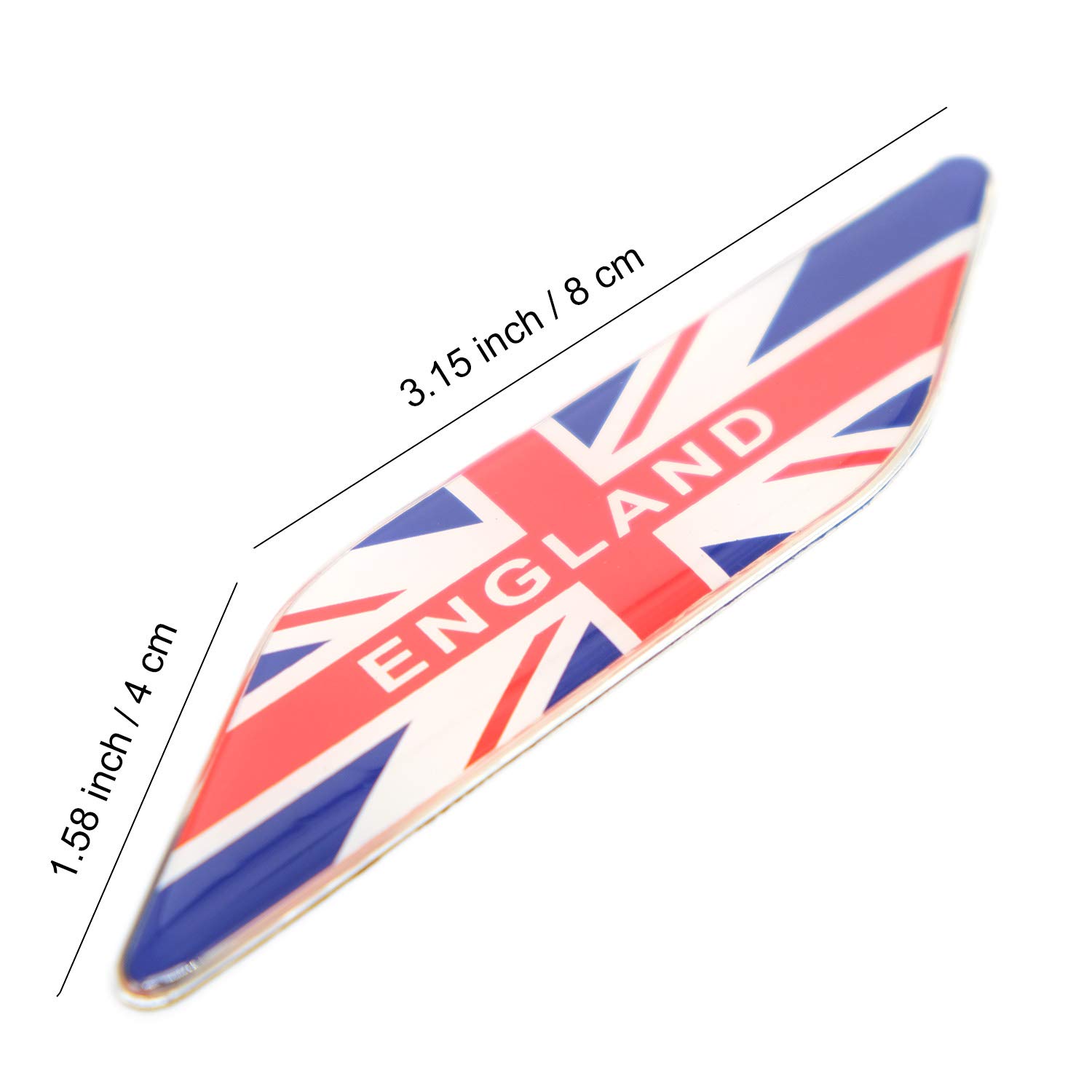 Snapklik.com : AutoE 2pcs Car Styling 3D Aluminum+Epoxy National Flag ...