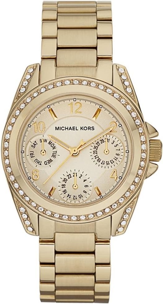 Michael Kors Oversized Bradshaw Chronograph Quartz Watch with Gold ...