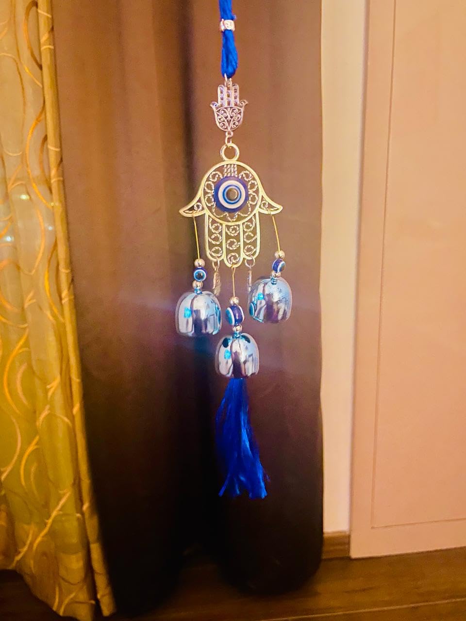 Ws Evil Eye Wind Chime 3 Bells For Home & Office - Brings Positive ...