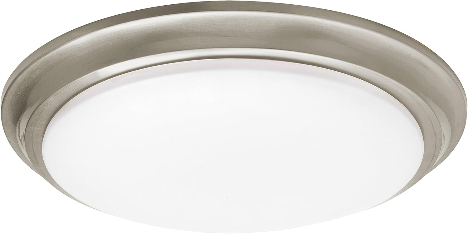 AFX Baron 12'' LED Flush Mount - Satin Nickel - Amazon.com