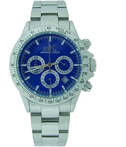 Amazon.com: Adee Kaye AK4002-M Blue Men's All Stainless Steel ...