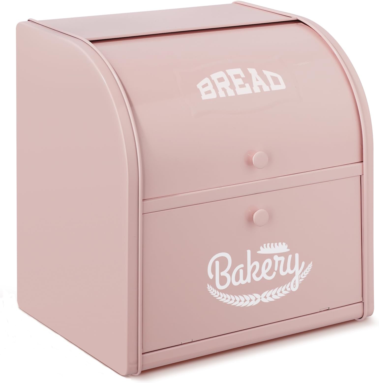 Amazon.com: Pitmoly Stainless Steel Bread Box, 2 Layer Roll Top Bread ...