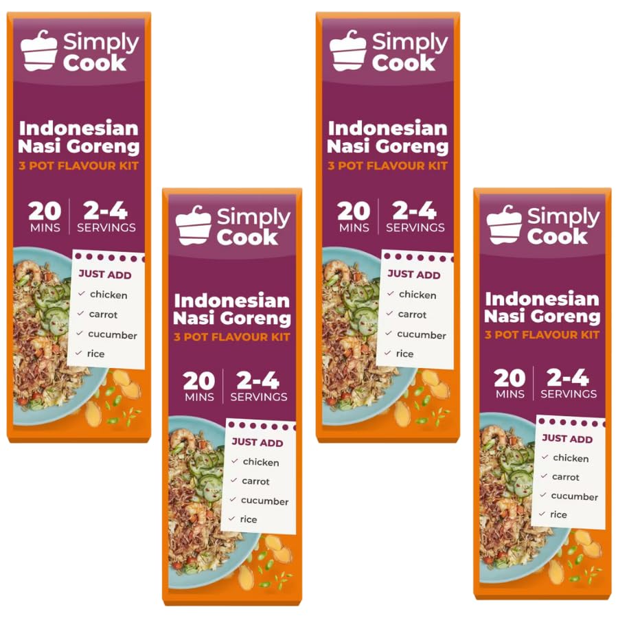 Meal Kit with Simply Cook Nasi Goreng Recipe Kit 71g - 4 Pack : Amazon ...
