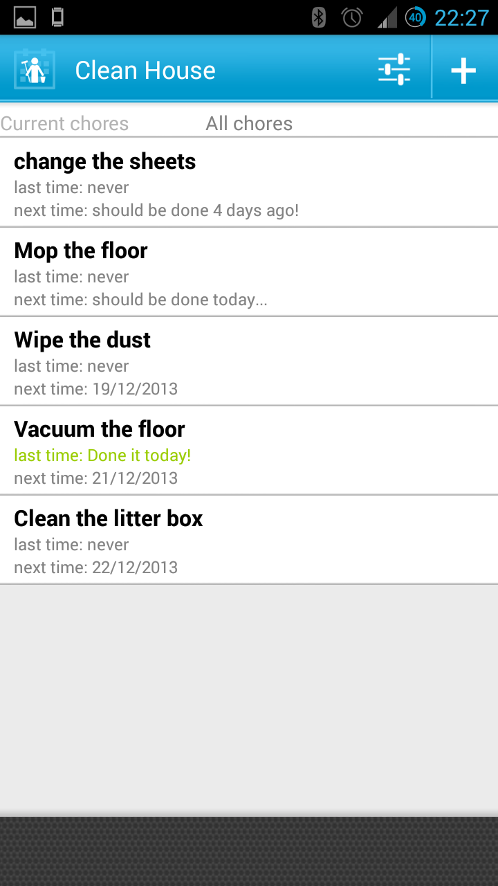 Clean House - chores schedule - App on Amazon Appstore