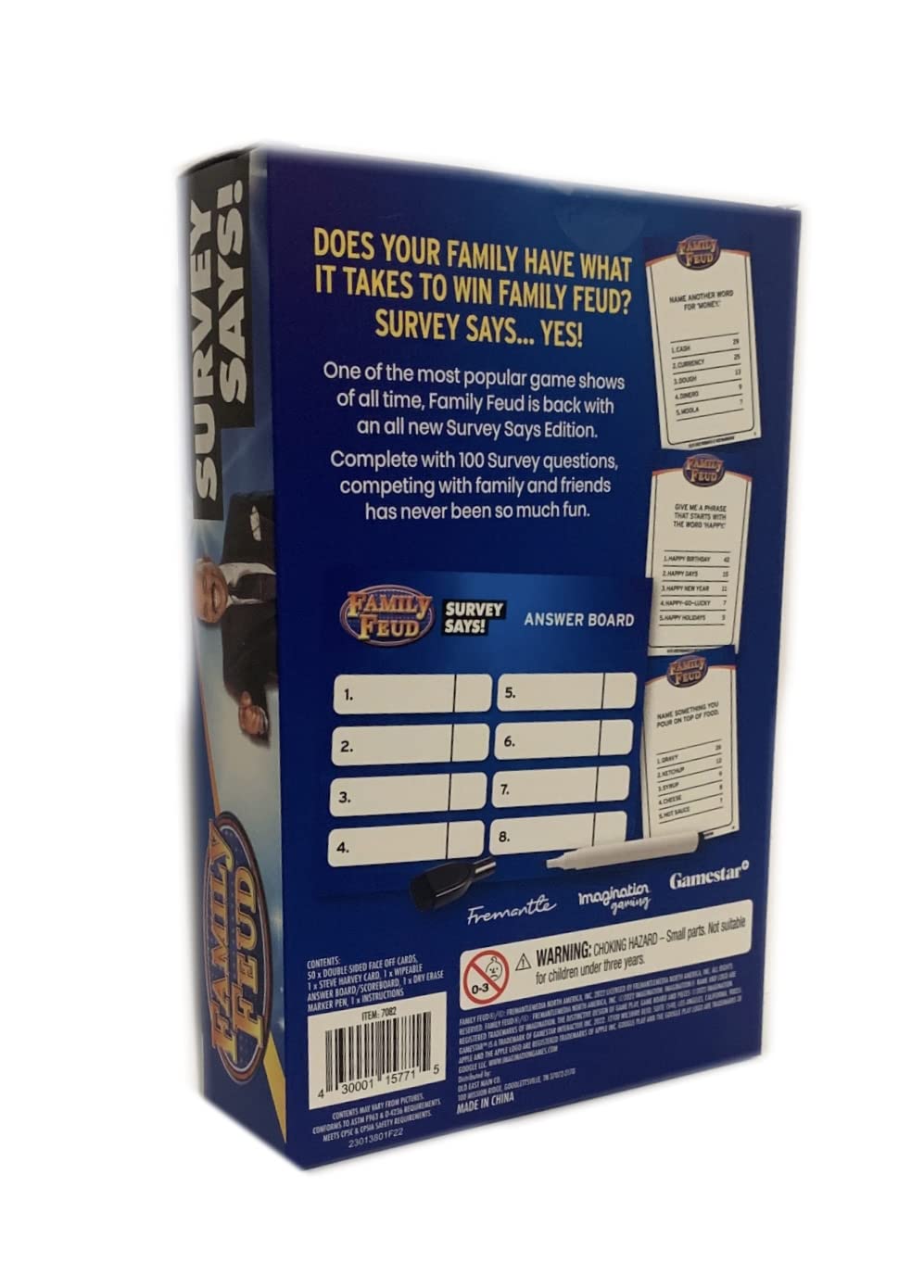 Snapklik.com : Family FEUD Survey Says Edition Card Game, Steve Sticker ...
