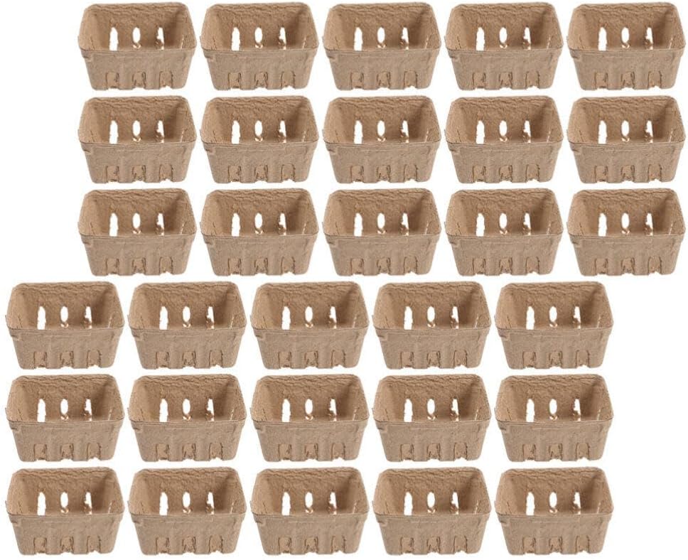 Amazon.com - Milisten Biodegradable Fruit Packaging Box 30-Pack 3.93X3 ...