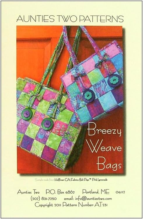 Amazon.com: Aunties Two Patterns - Breezy Weave Bag : Arts, Crafts & Sewing