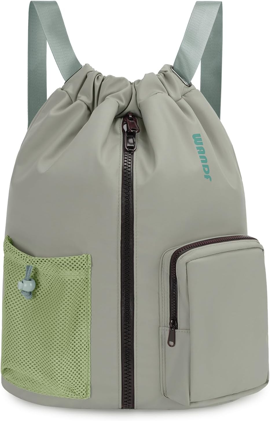 Amazon.com | WANDF Drawstring Backpack Sports Gym Bag with Shoes ...