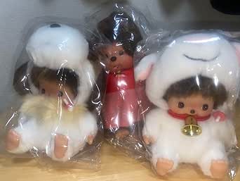 Amazon.co.jp: Monchhichi Heidi Josef Yuki-chan Babichichi 3-piece Set ...
