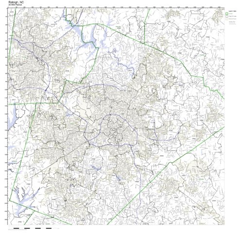 Raleigh, NC ZIP Code Map Not Laminated: Amazon.com: Office Products