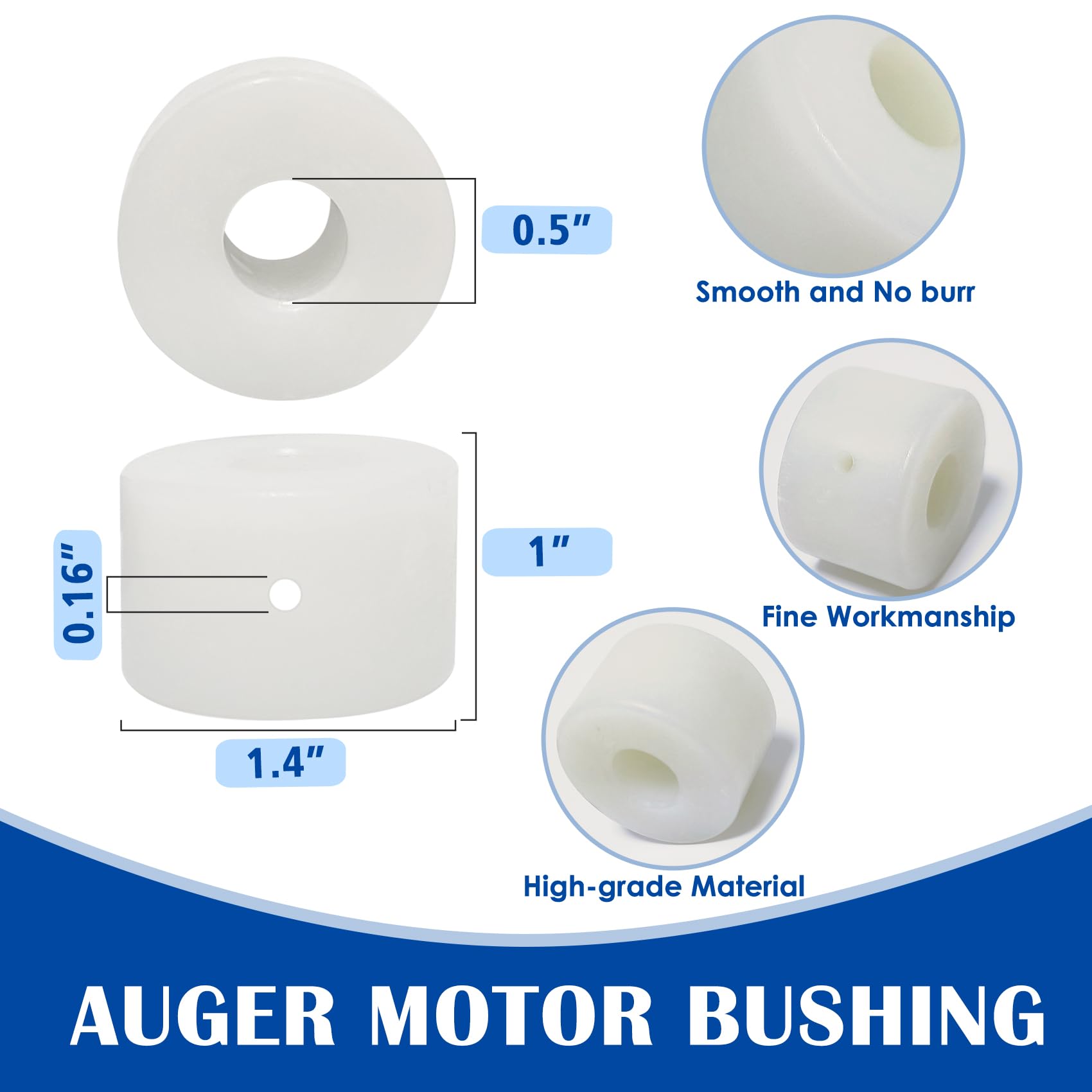 Snapklik.com : 19 1/2" Auger Shaft Screw & Auger Motor Bushing For Pit ...