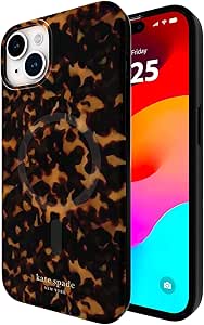 Amazon.com: kate spade new york iPhone 15 Plus Case, Compatible with MagSafe - Tortoiseshell ...