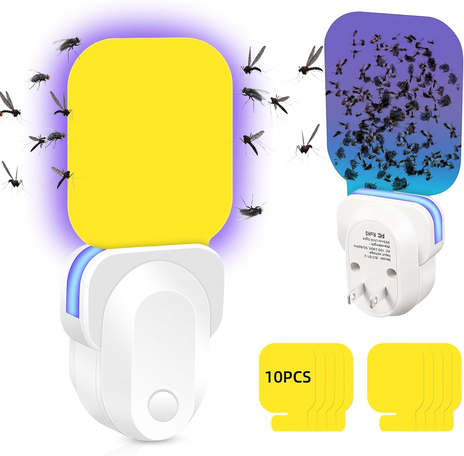 Amazon.com : Flying Insect Trap with 10 Flying Insect Trap Refill,UV ...