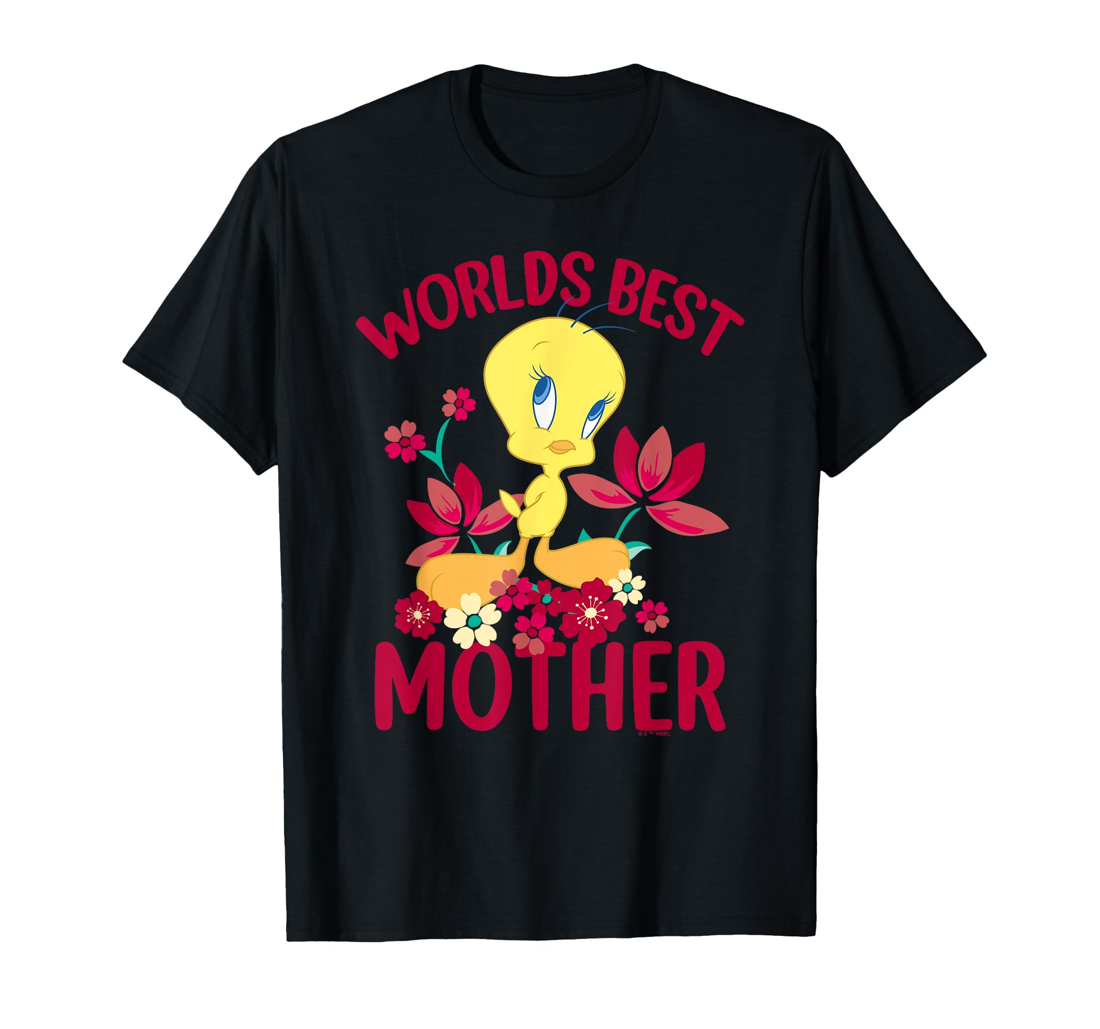 Amazon.com: Looney Tunes Mother's Day Tweety Worlds Best Mom T-Shirt ...
