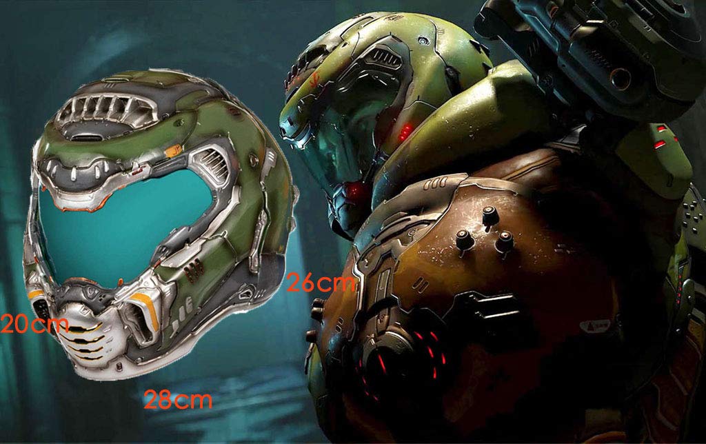 Buy Doomguy Helmet Deluxe Resin Full Head Mask for Cosplay Costume Prop ...