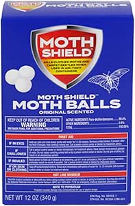 Amazon.com : Moth Shield Moth Ball Traps for Clothes, Furniture, Carpet and Pantry Moths, 12 ...