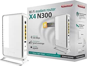 Sitecom N300 Wi-Fi Gigabit Modem/Router X4, USB, Sitecom Cloud Security ...