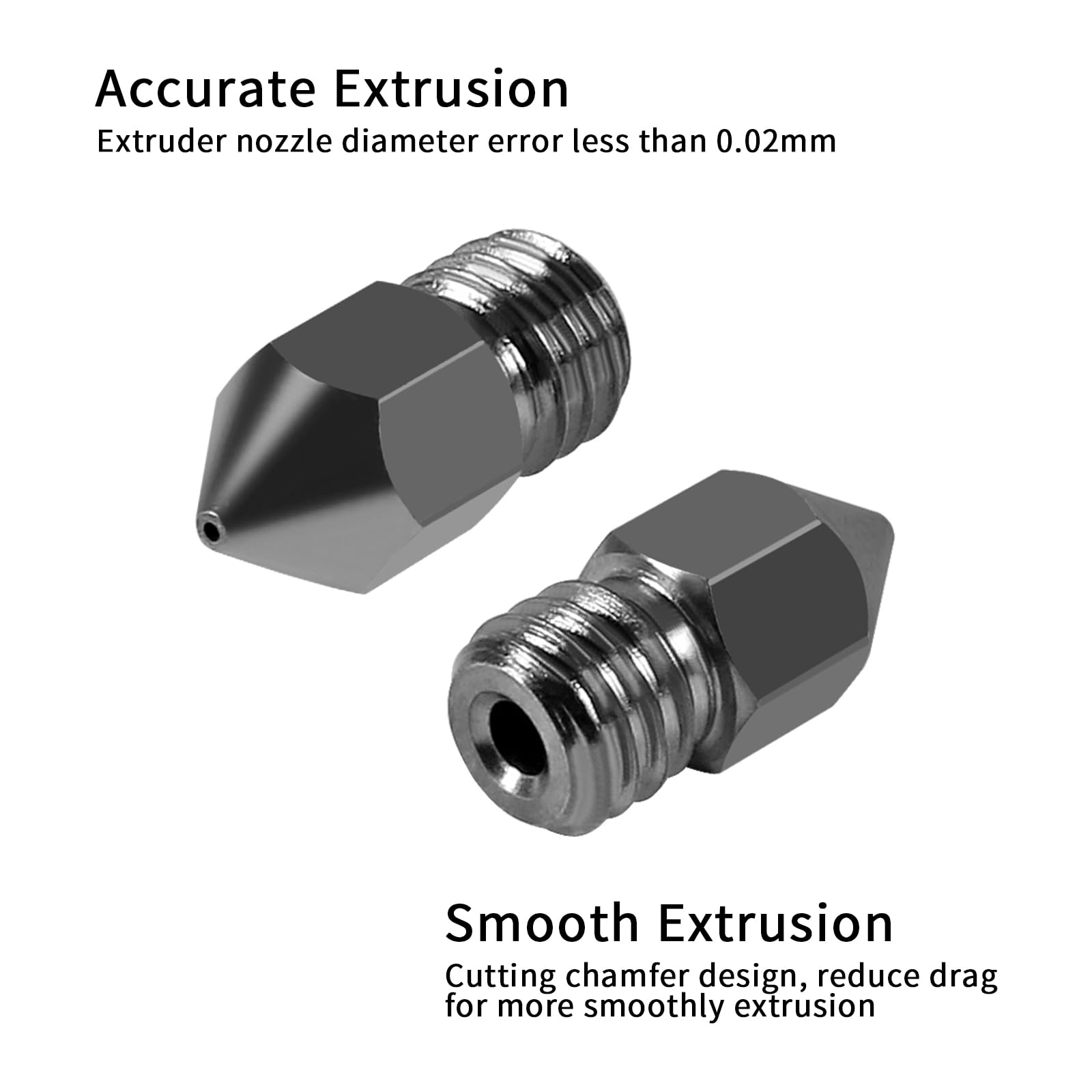 Snapklik.com : Aokin 3 Pcs 0.8mm Hardened Steel Nozzles MK8 Nozzles 3D ...