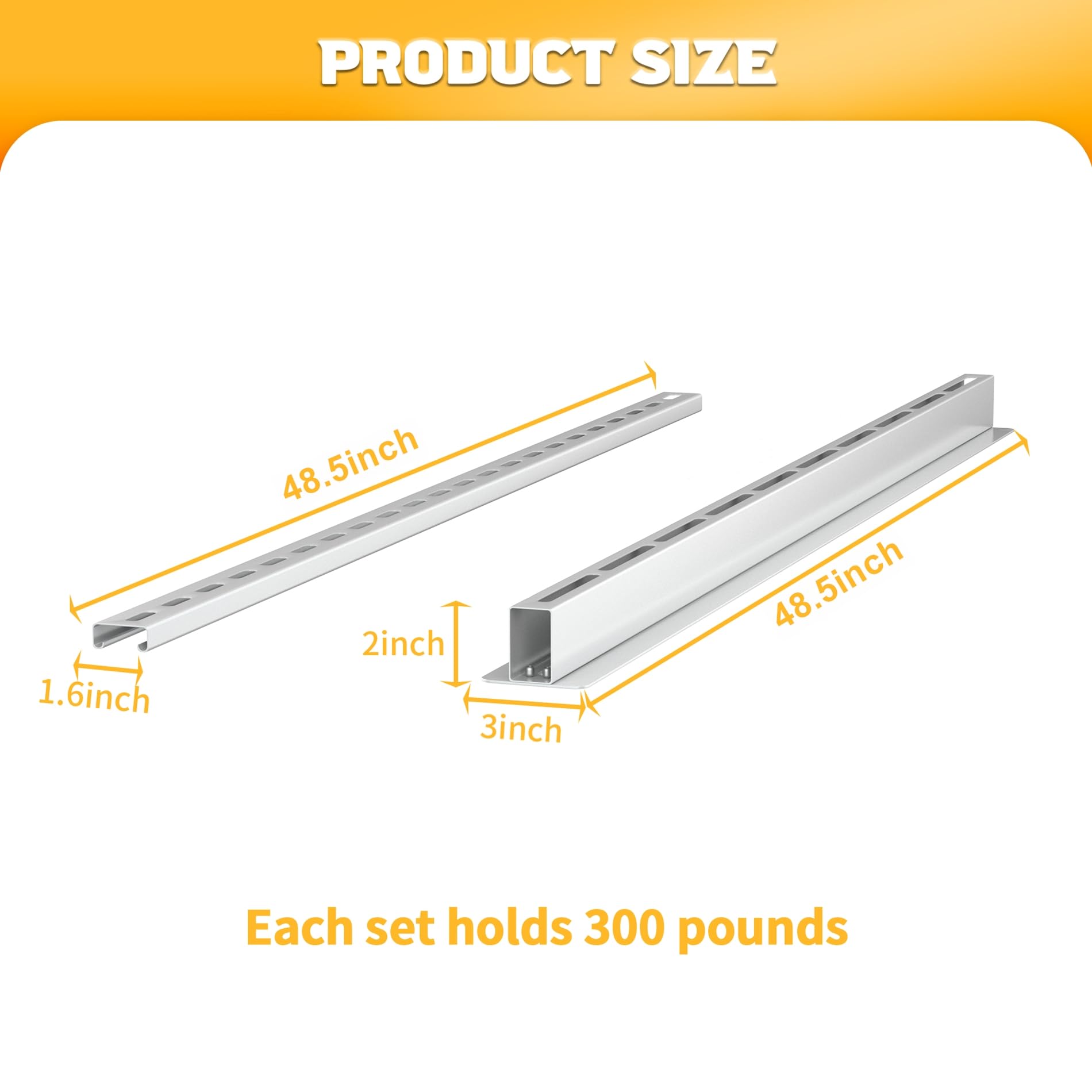 Snapklik.com : WALMANN Overhead Tote Storage Rail System, Garage ...