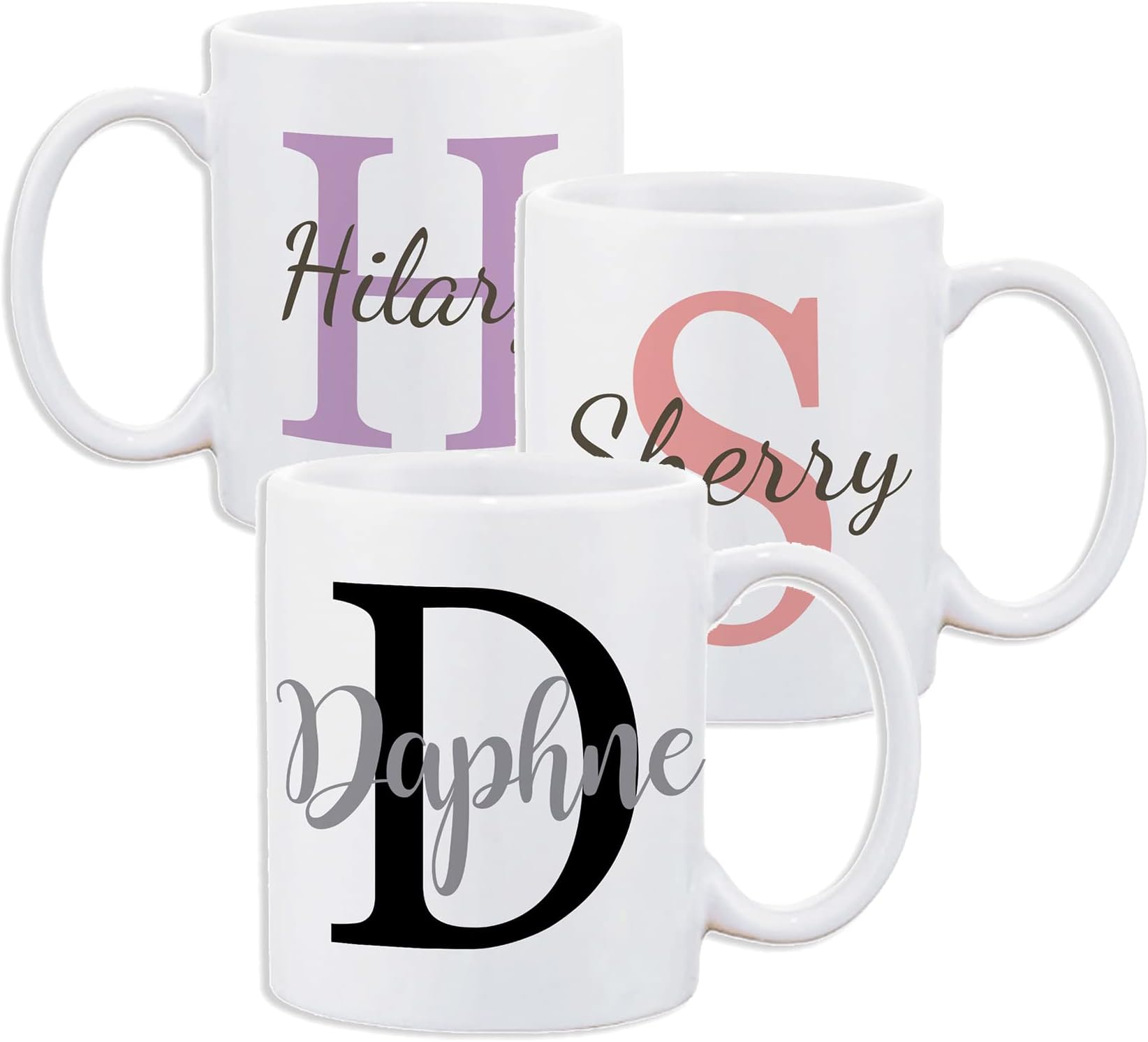 Amazon.com | Custom Name And Initial Coffee Mug Personalized Monogram ...