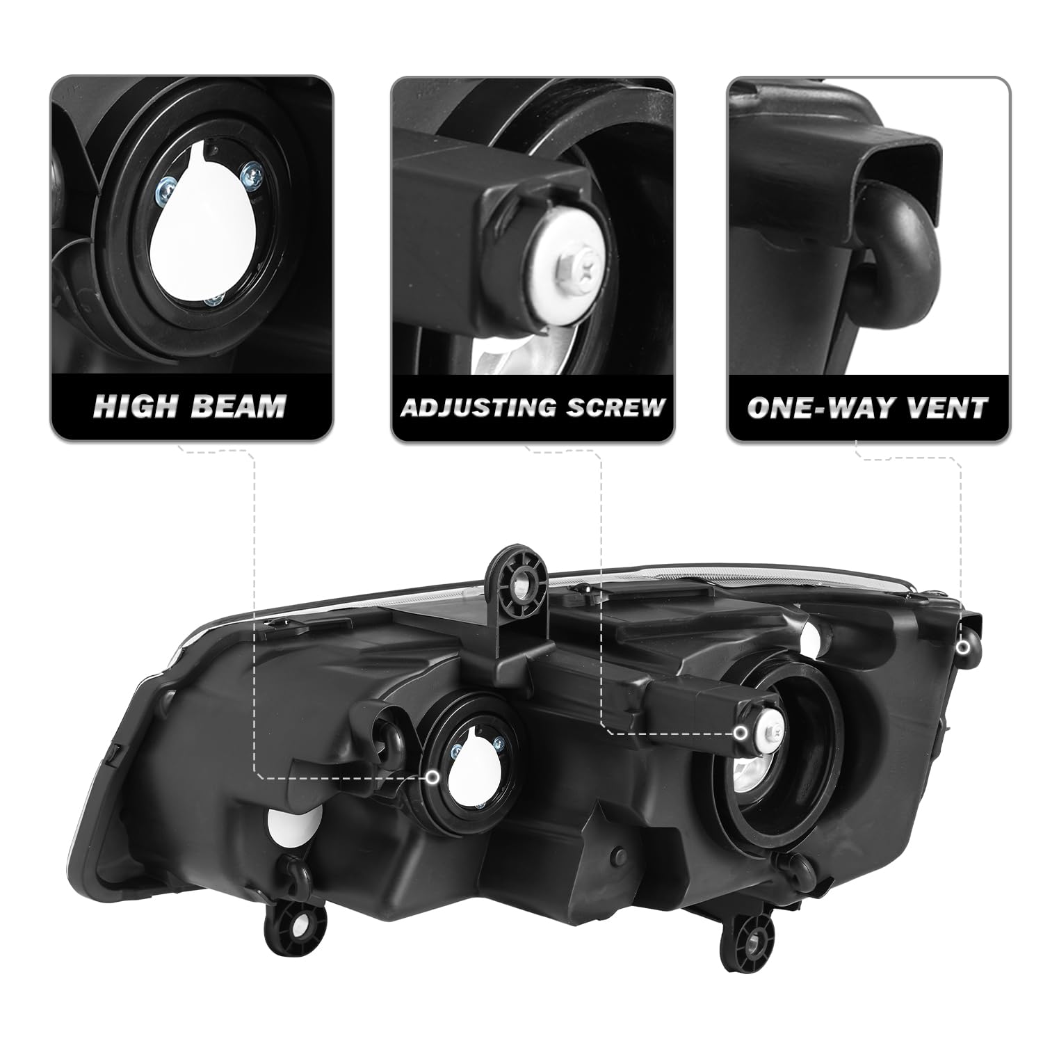Snapklik.com : SOCKIR Anti-Fogging Headlight Assembly Fits For 2011 ...