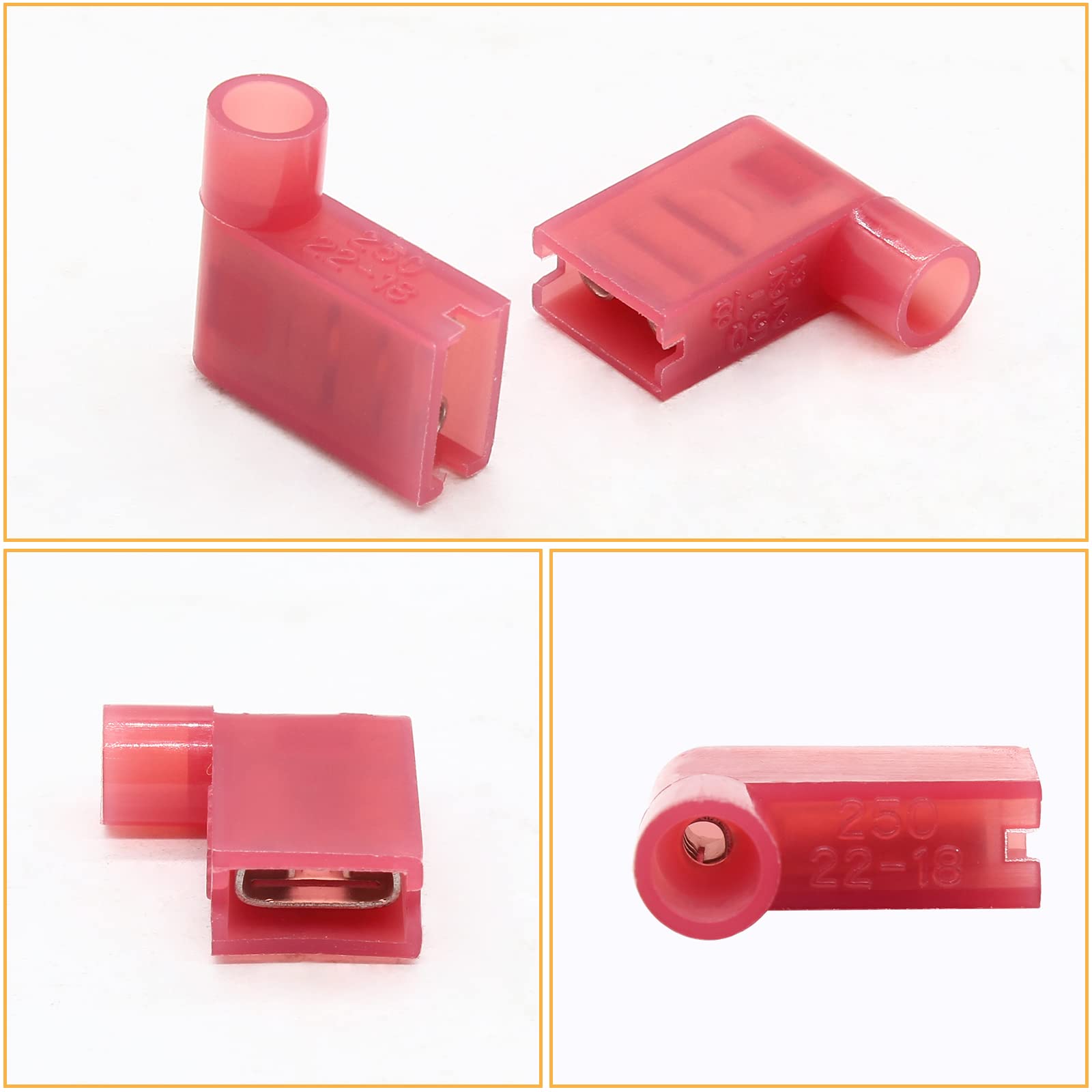 Snapklik.com : Kyuionty 60 Pcs Nylon Flag Spade Female Terminal ...