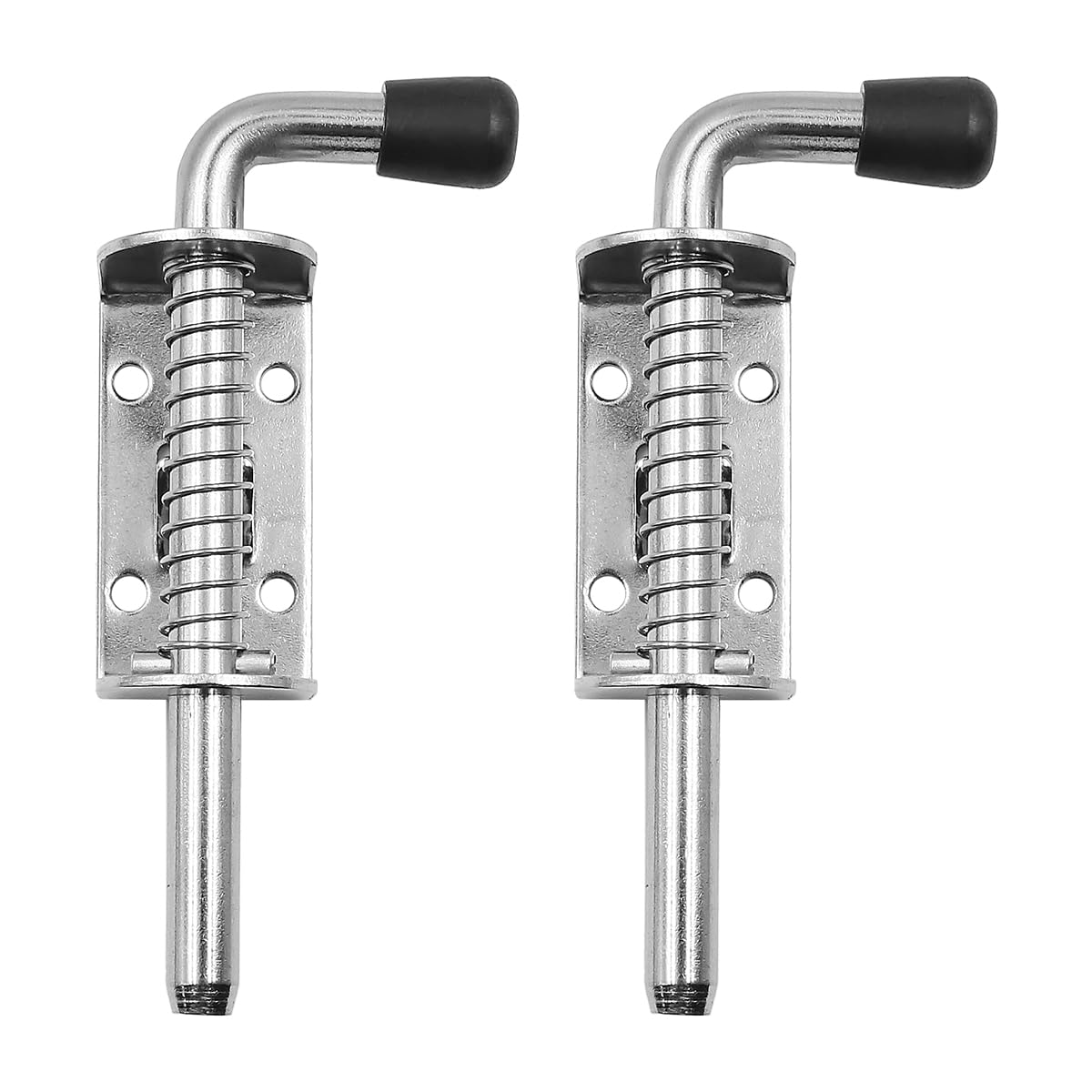 Pack of 2 Stainless Steel Spring Latch Gate Bolt Door Lock for Shed ...