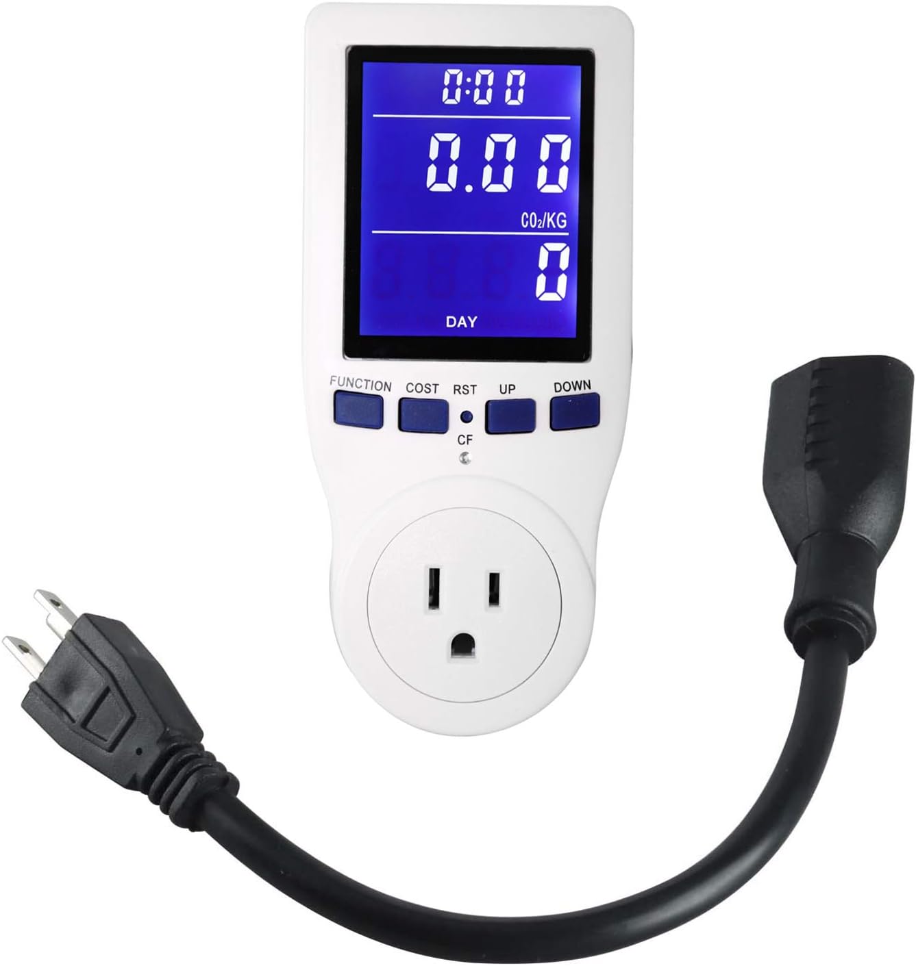 Plug-in Electricity Usage Monitor, Overload Protection Calculate CO2 ...