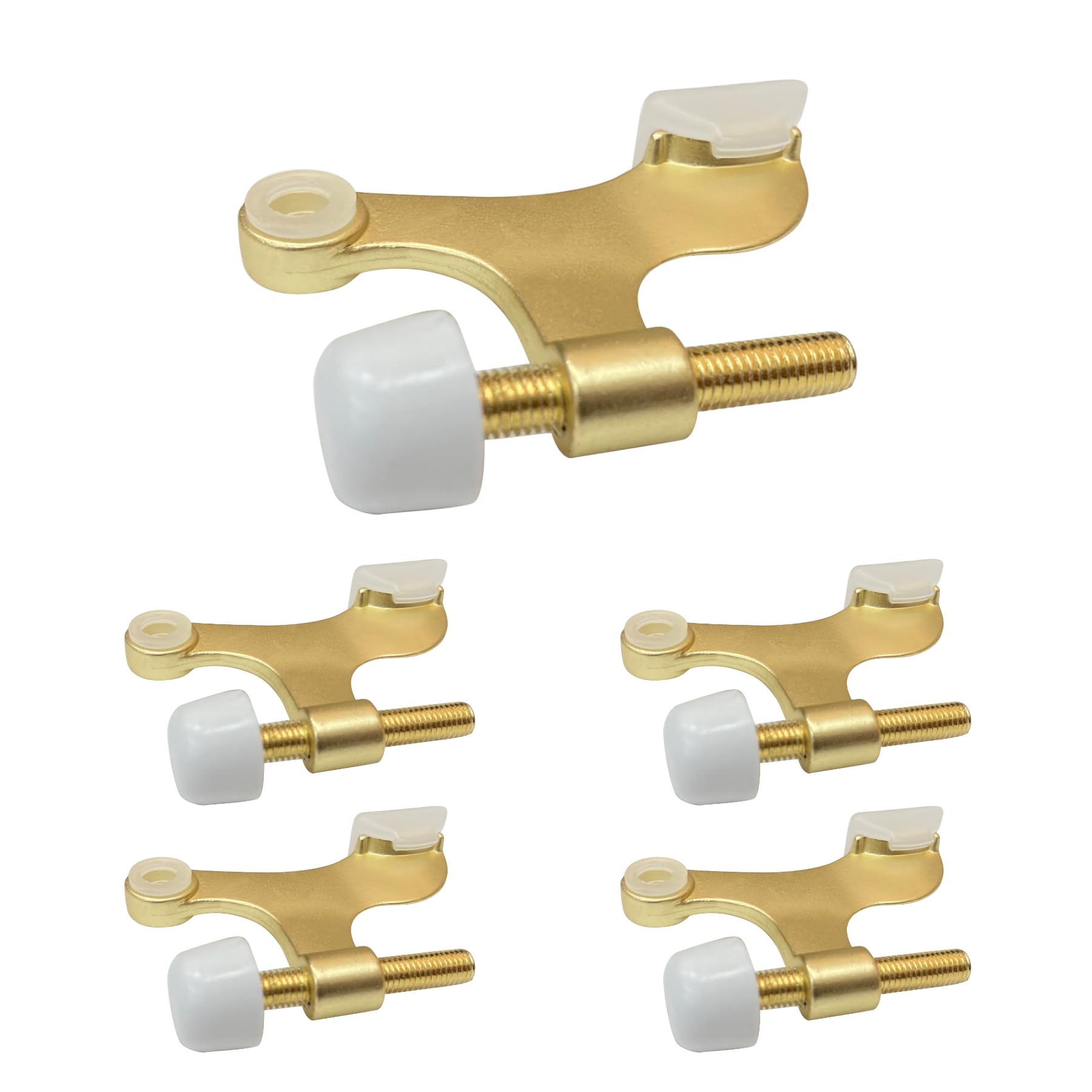 Amazon.com: Hinge Pin Door Stop 5 Pack Champagne Brass Heavy Duty ...