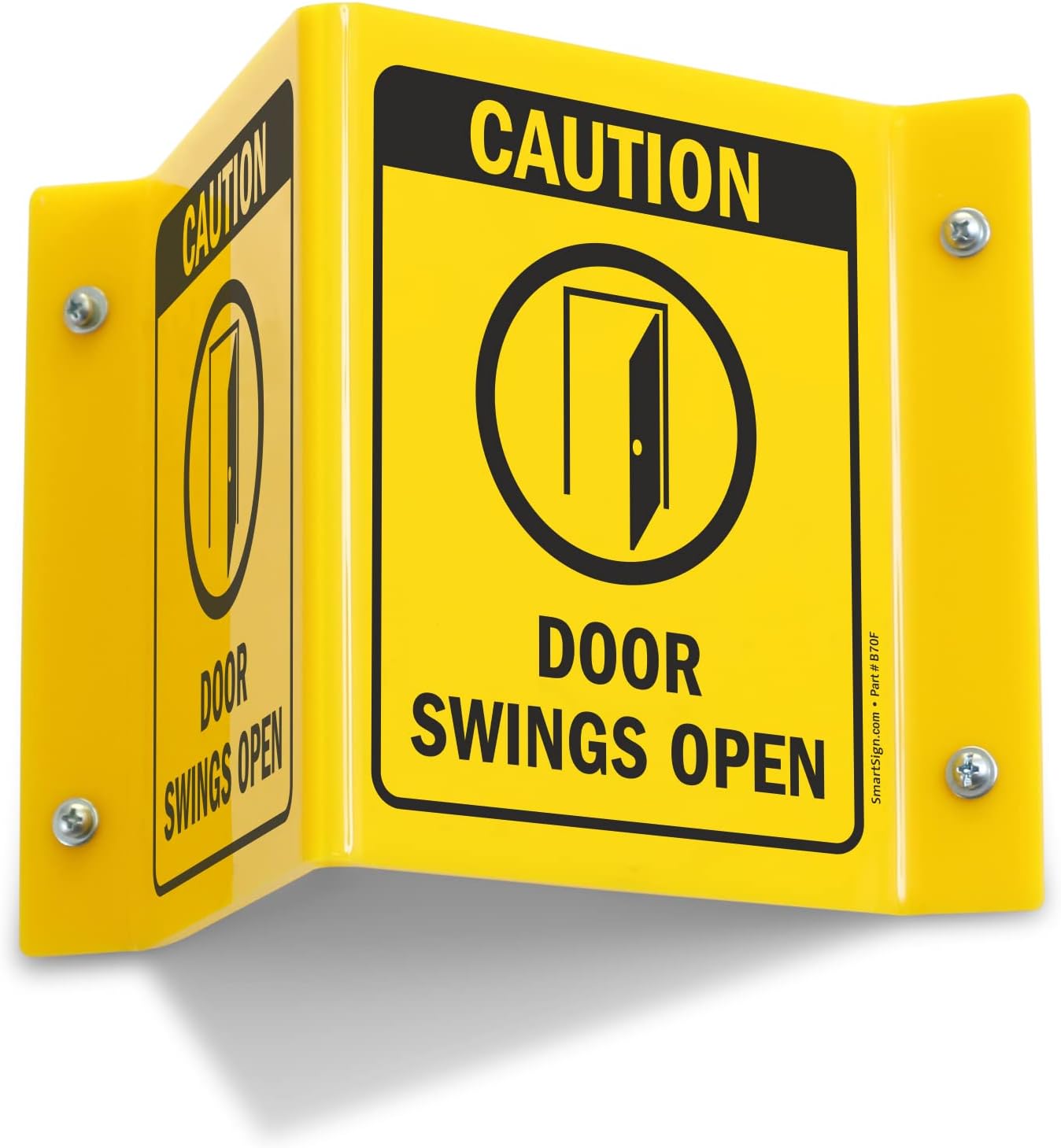 Amazon.com : SmartSign "Door Swings Open" Two-Sided V-Shaped Projecting ...