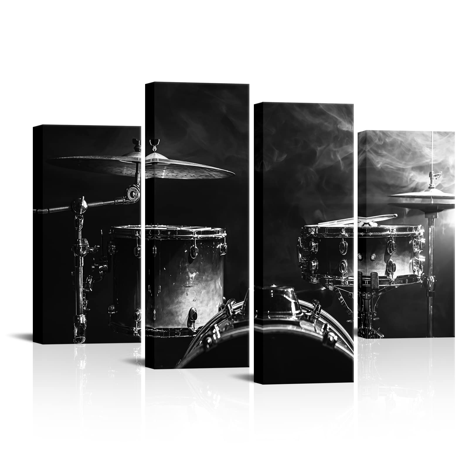 Amazon.com: Biuteawal 4 Piece Music Canvas Wall Art Rock Band Shelf ...